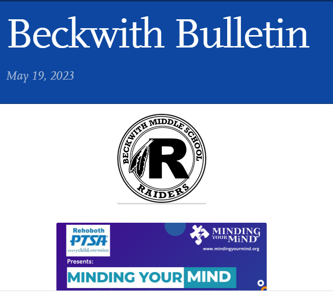 Beckwith Bulletin 5-19-23 | Beckwith Middle School